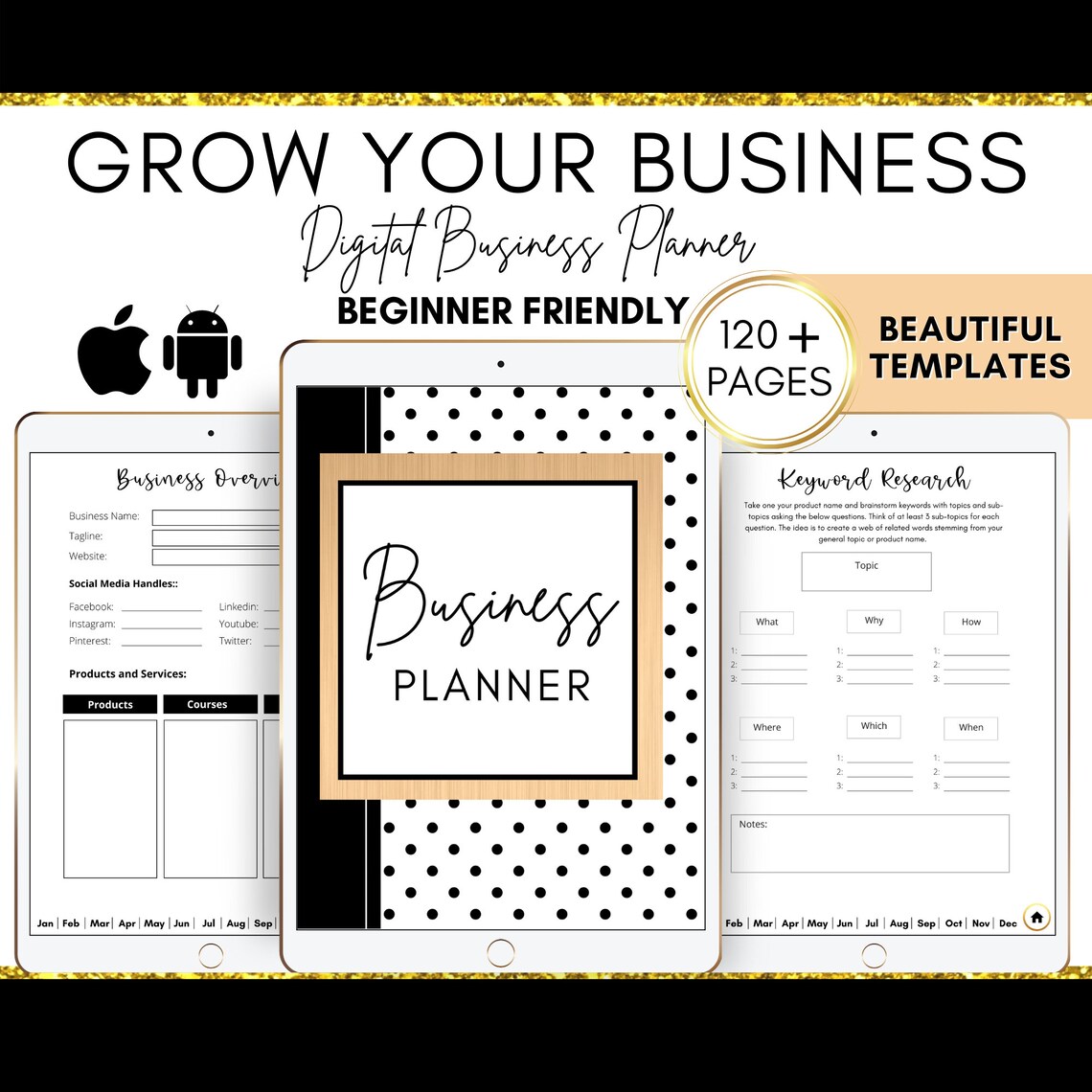 Digital Business Plannerbusiness Notebook Small Business - Etsy
