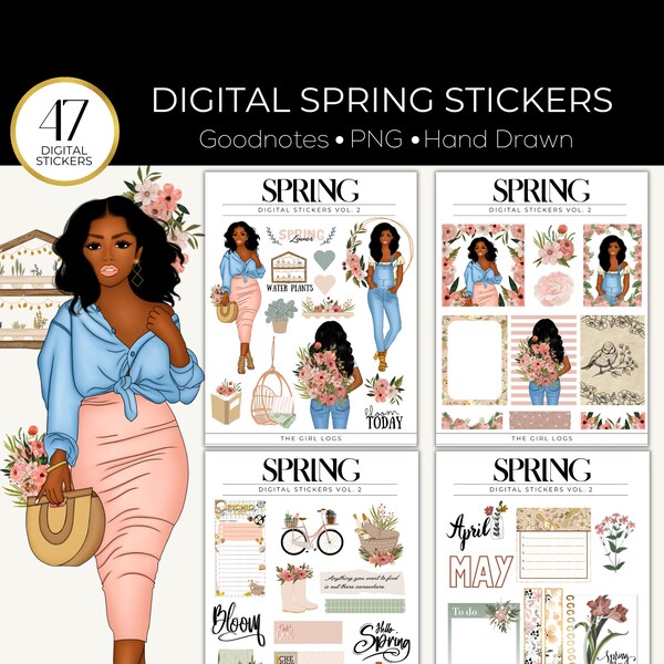 Spring Stickers - Etsy