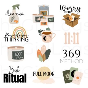Manifest Goodnotes Stickers, Self Care Stickers Digital Manifestation ...