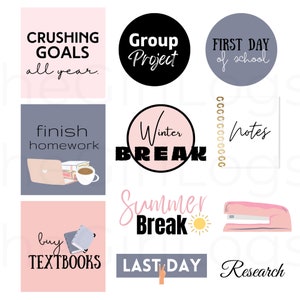 Academic Goodnotes Stickers, Student Stickers, Digital Student Stickers ...