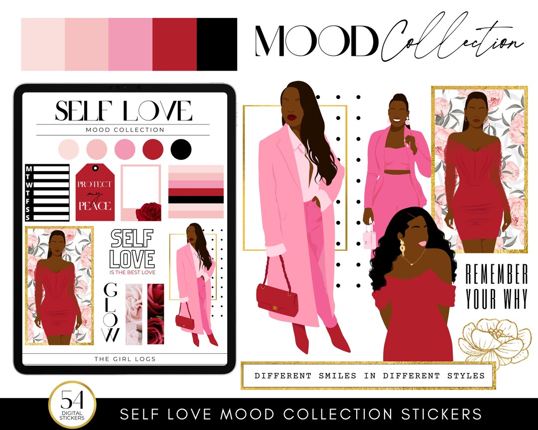 Self Love Digital Stickers, Self Care Stickers, Motivation Stickers ...