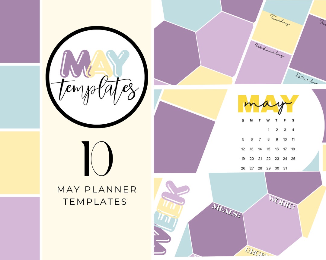 May Digital Planner Templates, Planner Templates, Goodnotes Templates ...