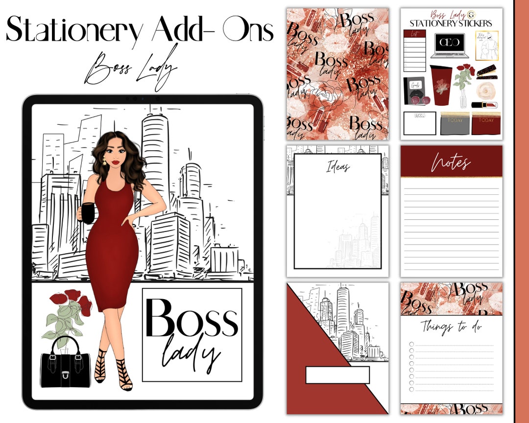 Boss Lady Stationery Templates, Stationery Sets, Boss Lady Stickers ...