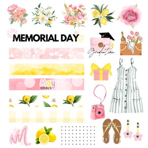 May 2023 Digital Stickers for Goodnotes, May Goodnotes Monthly Stickers ...