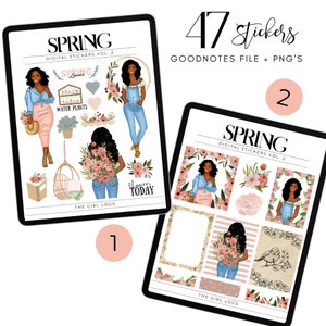 Goodnotes Spring Stickers, Digital Spring Stickers, Goodnotes Stickers ...