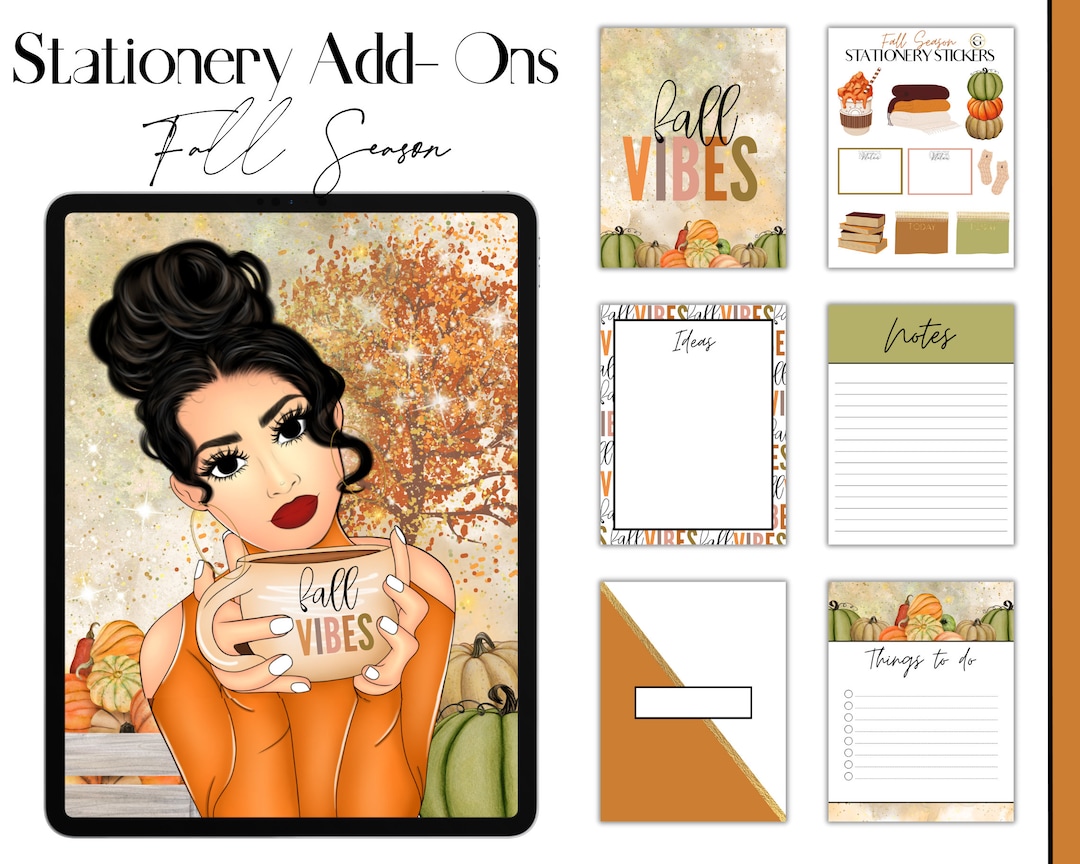 Fall Season Planner Templates, Autumn Digital Planner Templates, Fall ...