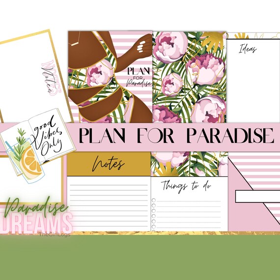 Plan for Paradise Stationery Templates Stationery Sets - Etsy