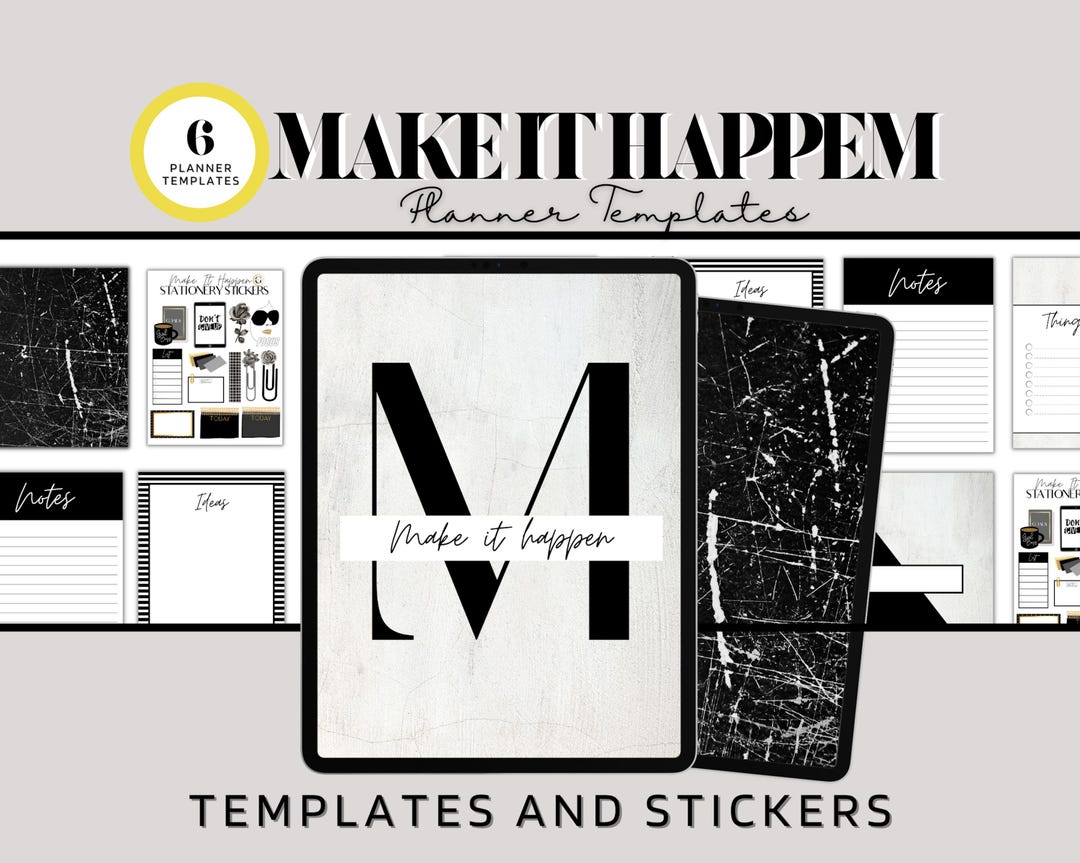 Make It Happen Stationery Digital Templates, Stationery Sets ...