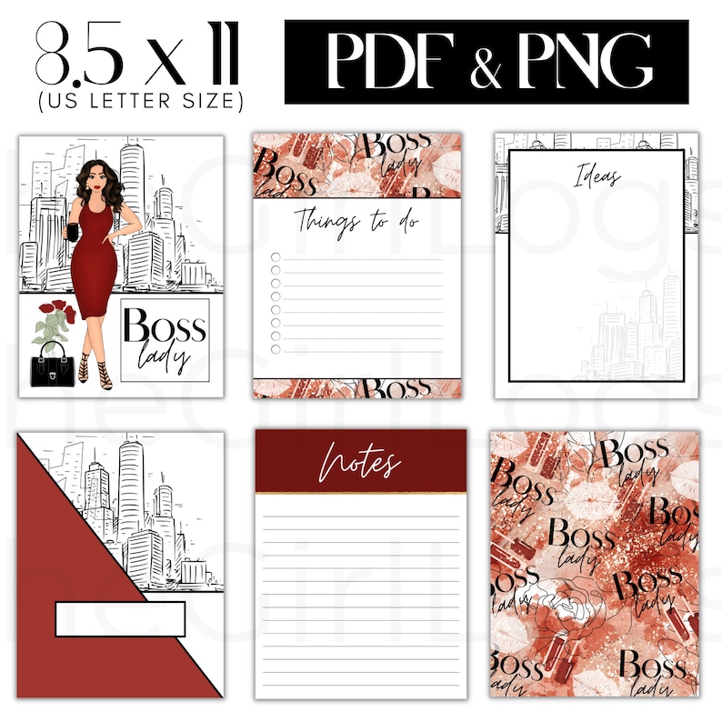 Boss Lady Stationery Templates Stationery Sets Boss Lady - Etsy
