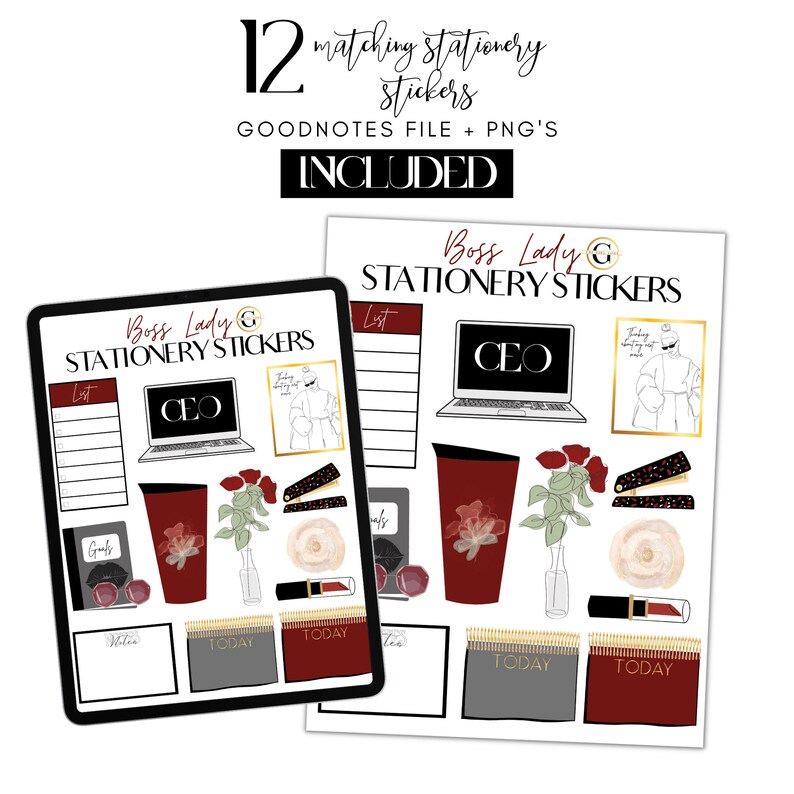 Boss Lady Stationery Templates, Stationery Sets, Boss Lady Stickers ...