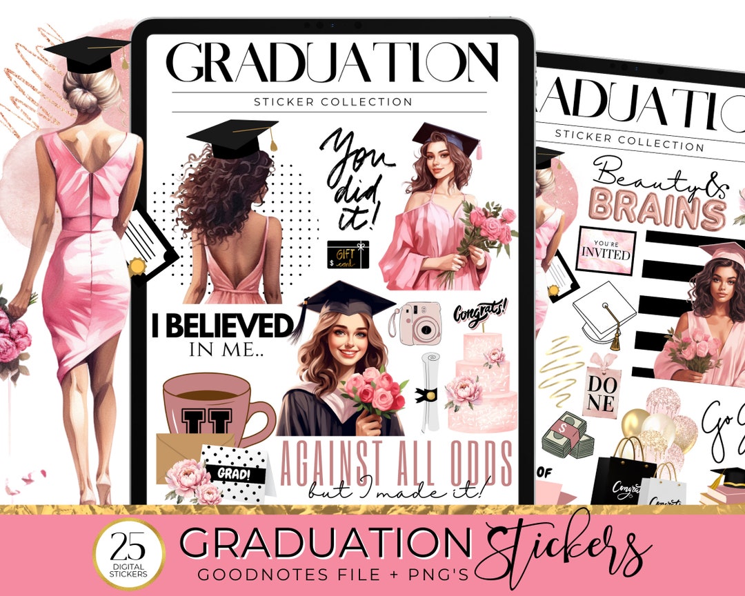 Digital Graduation Stickers, Graduation Celebration Stickers ...