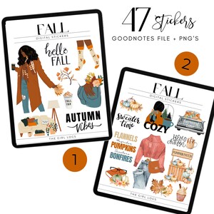 Fall Digital Planner Stickers, Autumn Digital Planner Stickers, Fall ...