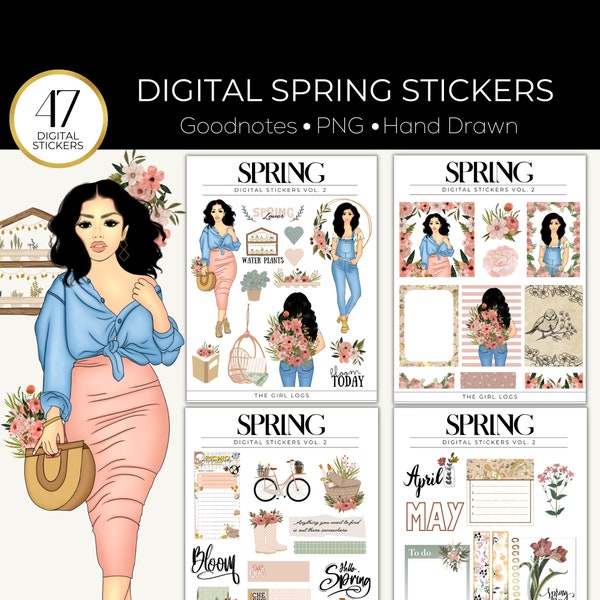 Spring Stickers - Etsy