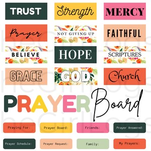 Digital Prayer Board Kit, Prayer Stickers, Digital Bible Journaling ...