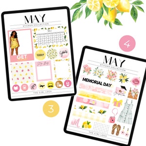 May 2023 Digital Stickers for Goodnotes, May Goodnotes Monthly Stickers ...