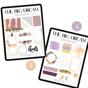 Think Big Digital Stickers, Dream Big Digital Planner Stickers ...