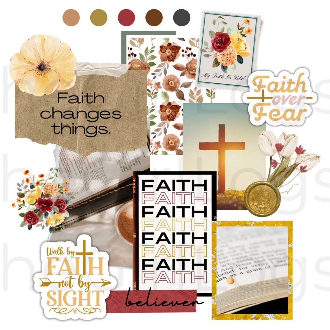 Digital Faith Board Kit, Faith Stickers, Digital Bible Journaling ...