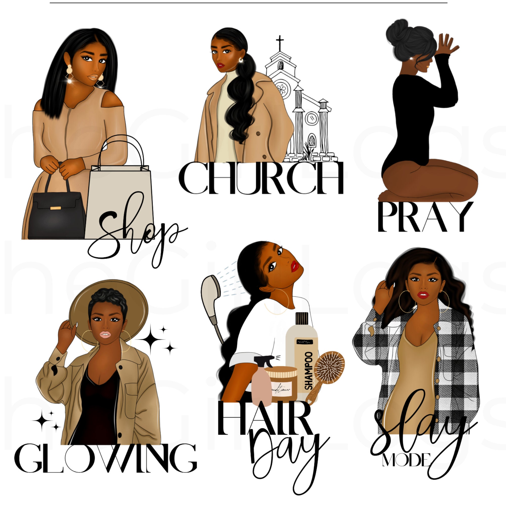African American Icons Planner Icons Digital - Etsy