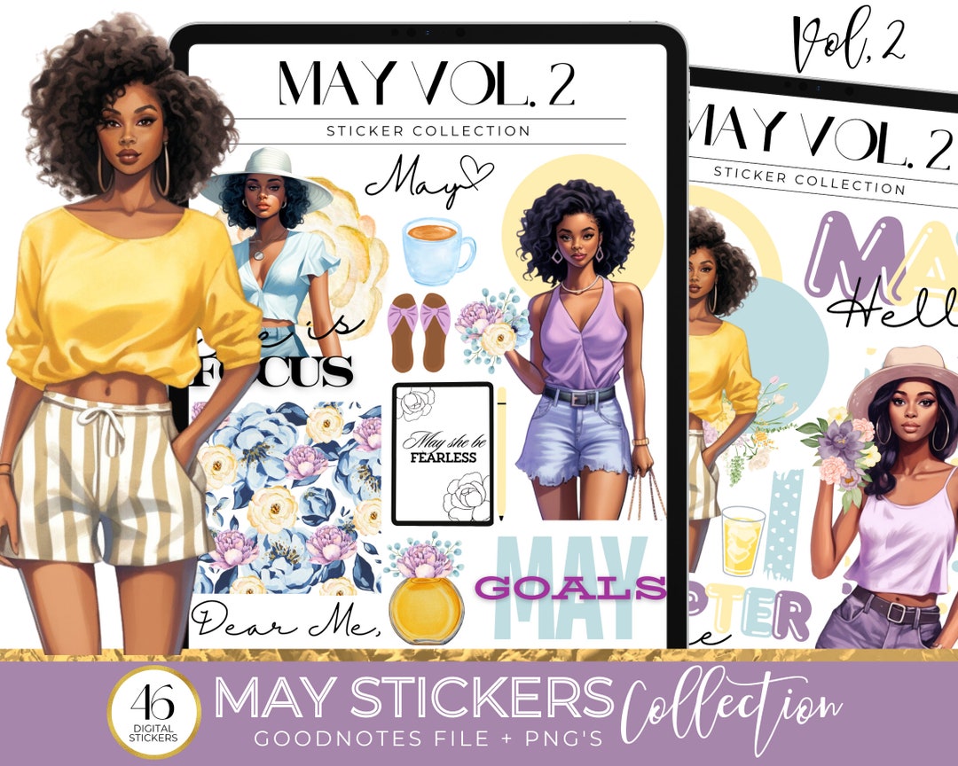 May 2024 Digital Stickers for Goodnotes, May Goodnotes Monthly Stickers ...