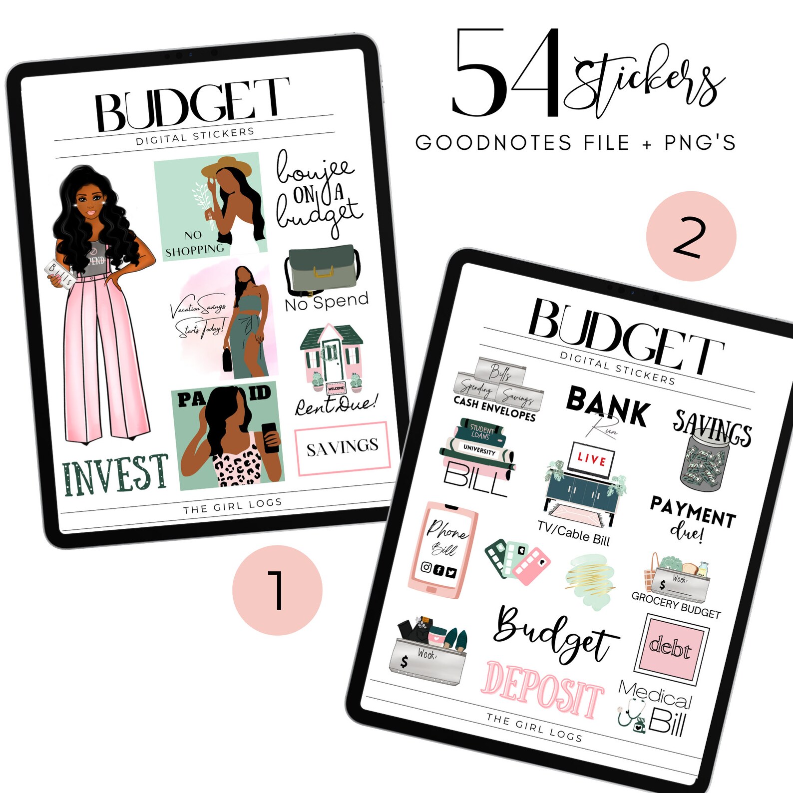 Goodnotes Stickers Budget Stickers Budgeting Stickers - Etsy