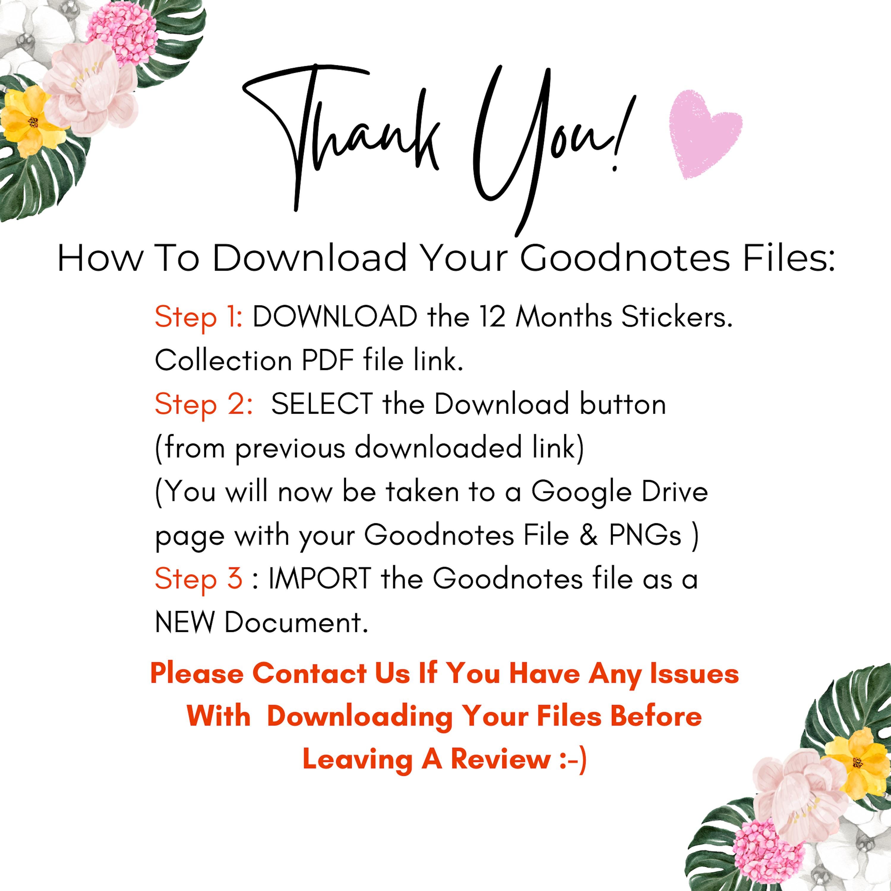 12 Months Digital Stickers, Seasonal Stickers, Year-round Stickers ...