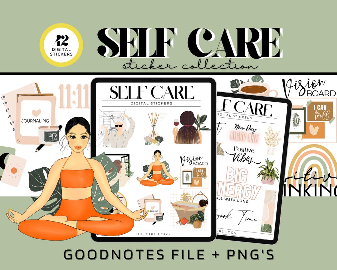 Manifest Goodnotes Stickers, Self Care Stickers Digital Manifestation ...