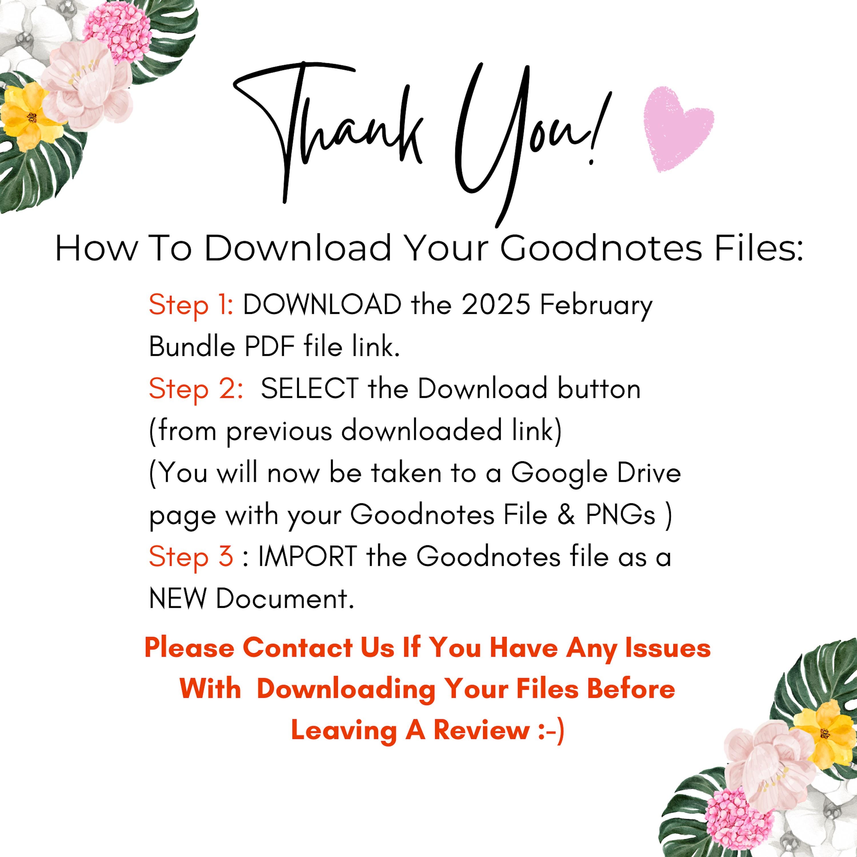 2025 February and Valentines Day Digital Stickers Bundle, Goodnotes Pre ...