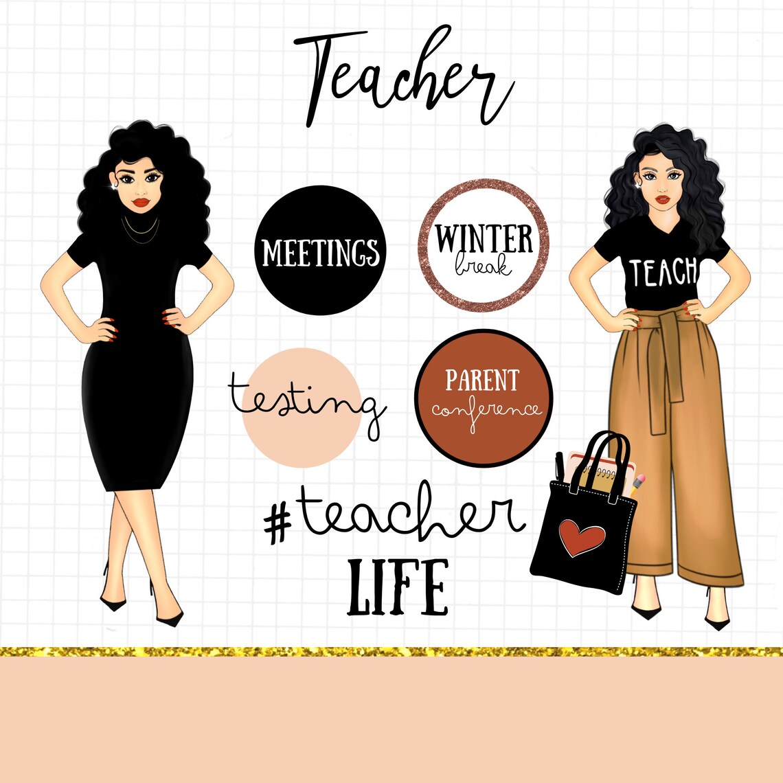 Goodnotes Stickers Teacher Stickers Digital Teacher | Etsy