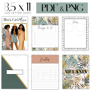 African American, Black Girl Magic Digital Planner Templates, Black ...