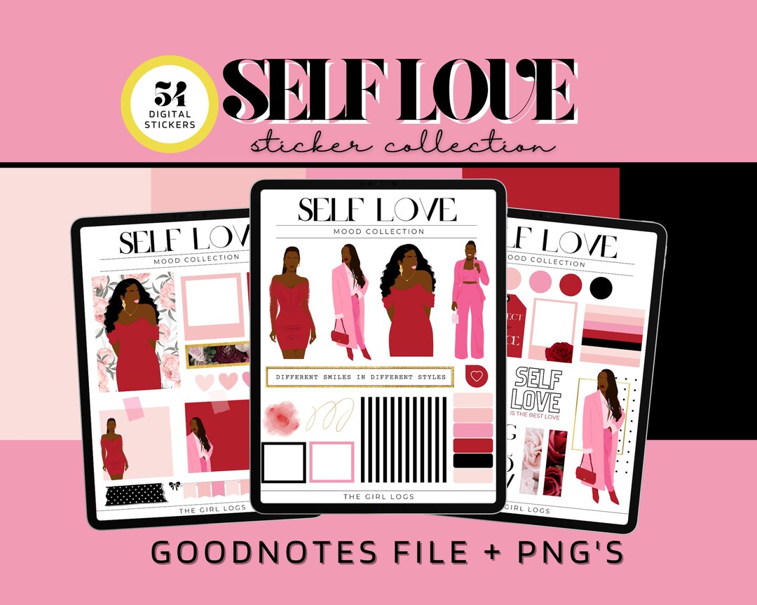Self Love Digital Stickers, Self Care Stickers, Motivation Stickers ...