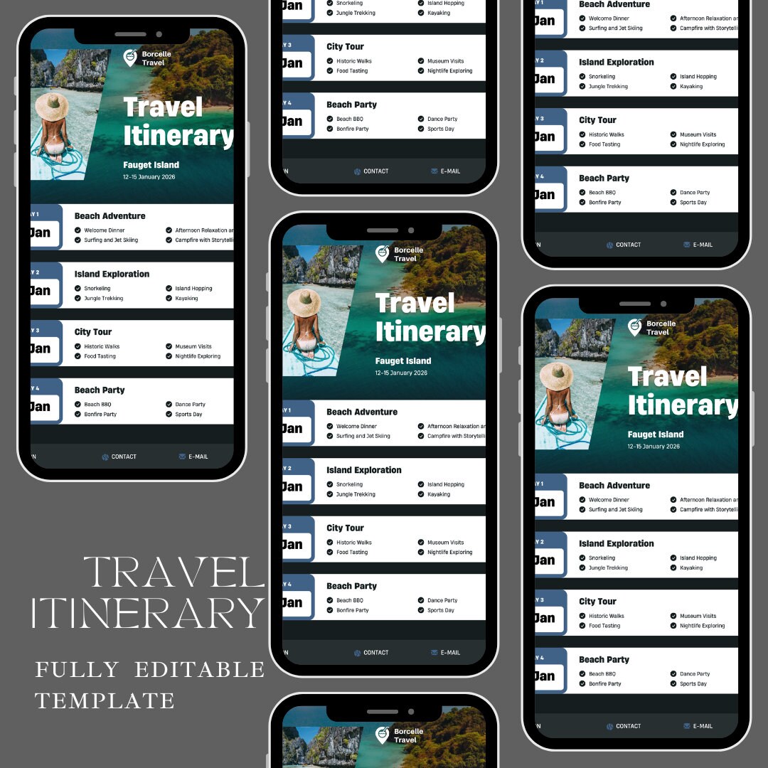 Travel Itinerary Binder, Trip Schedule Planner, Holiday Organizer ...