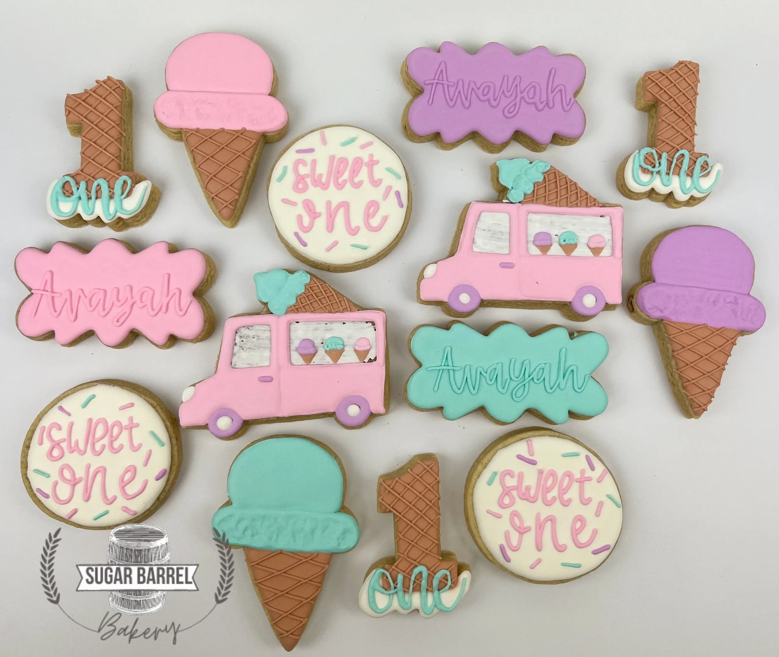 Sweet One Ice Cream First Birthday Cookies - Etsy