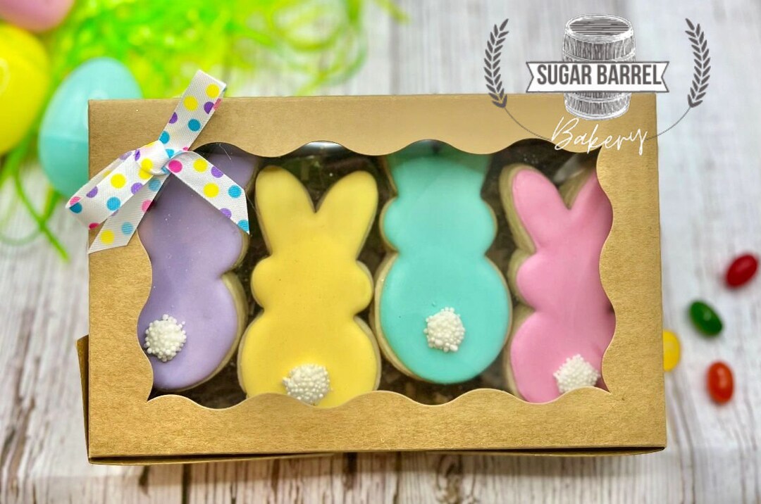 Easter Cookies, Easter Bunny Sugar Cookies (pack of 4) - Etsy