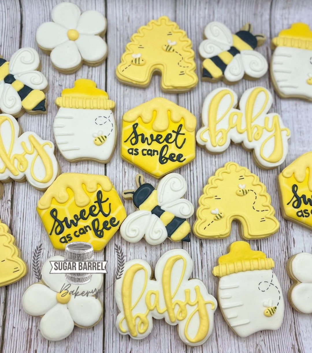 1 Dozen "sweet as Can Bee" Sugar Cookies - Etsy