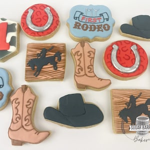 My 1st Rodeo Cowboy Birthday Sugar Cookies - Etsy