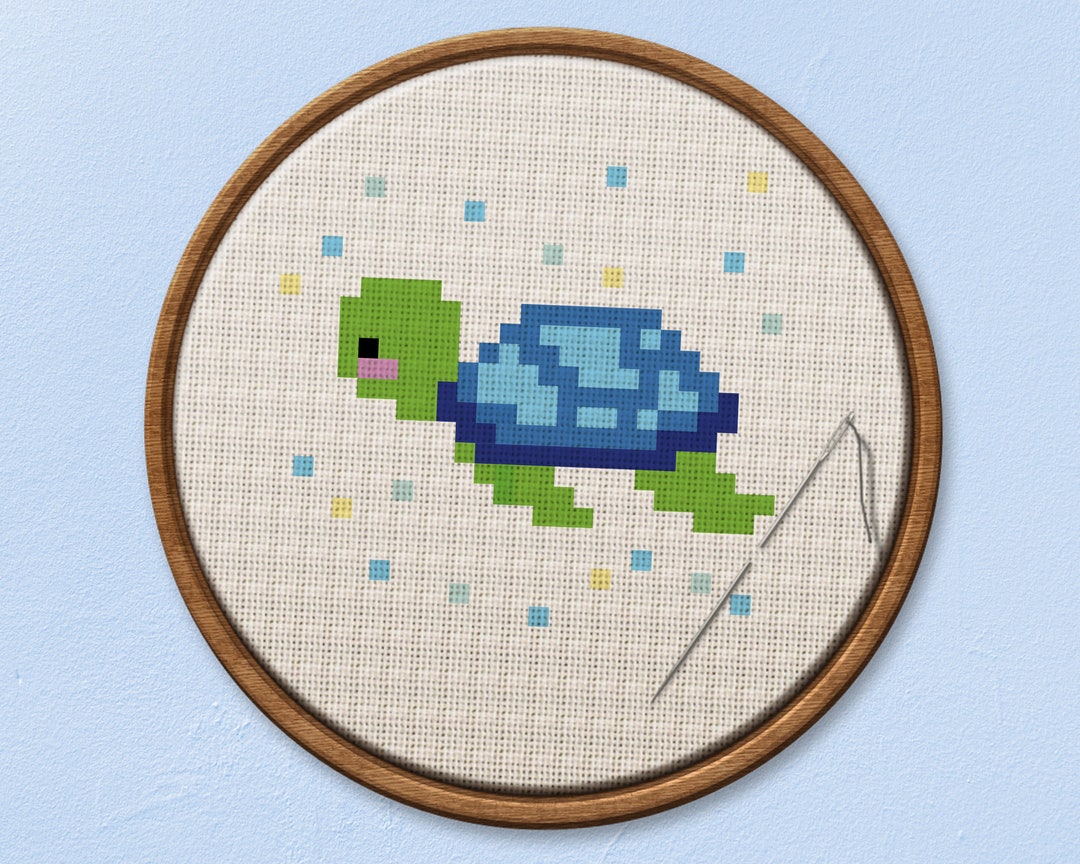 Turtle Cross Stitch Pattern | Printable Cross Stitch Turtle Pattern ...