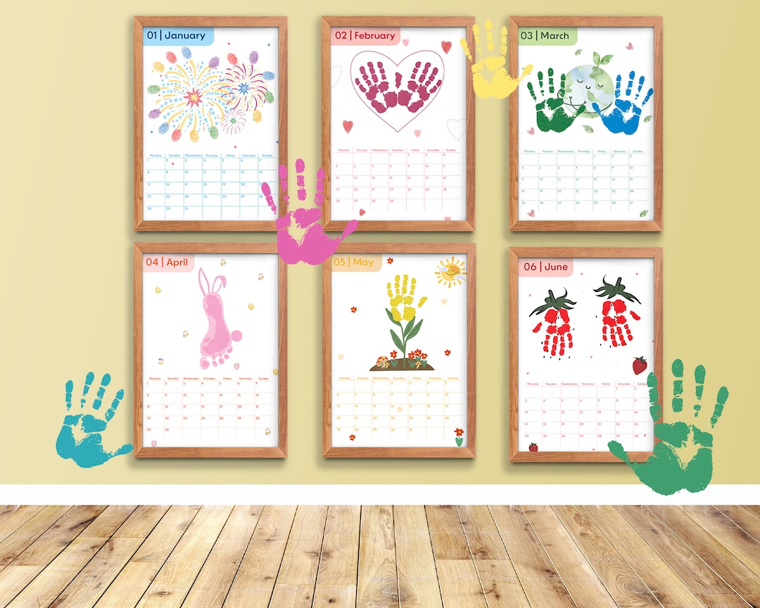 2024 Handprint Monthly Wall Calendar Posters Pack Handprint Activity ...