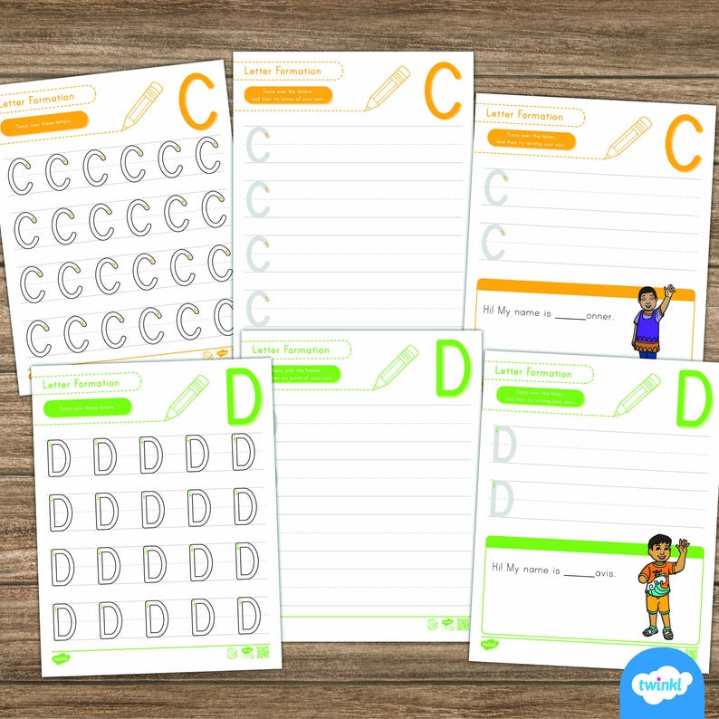 Uppercase Letter Formation Handwriting Practice Booklet - Etsy