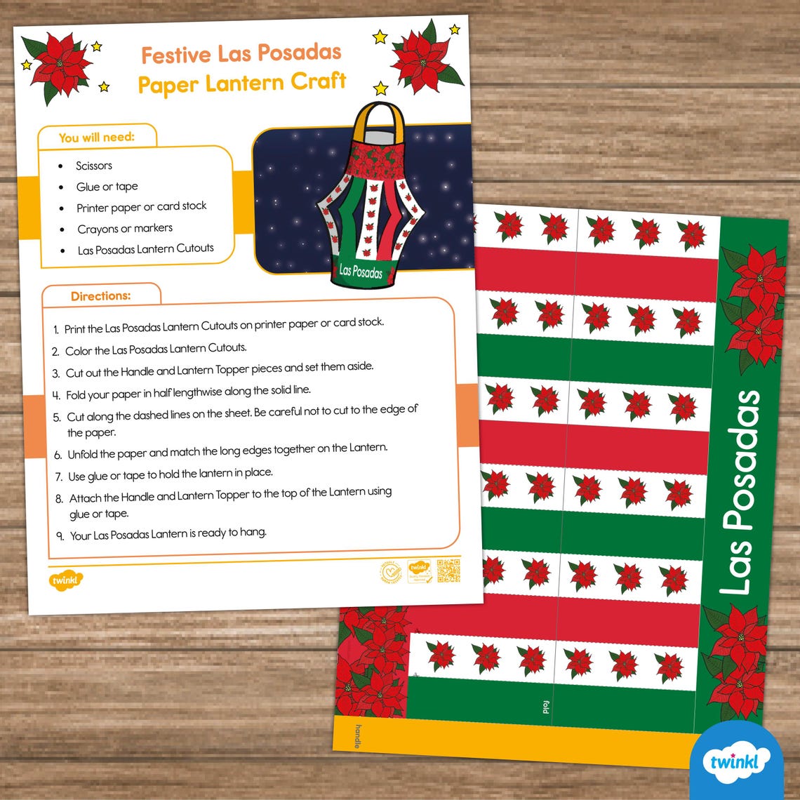 Festive Las Posadas Paper Lantern Craft – Printable Holiday Craft for ...