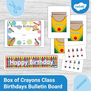 Crayon Box Birthday Board - Etsy