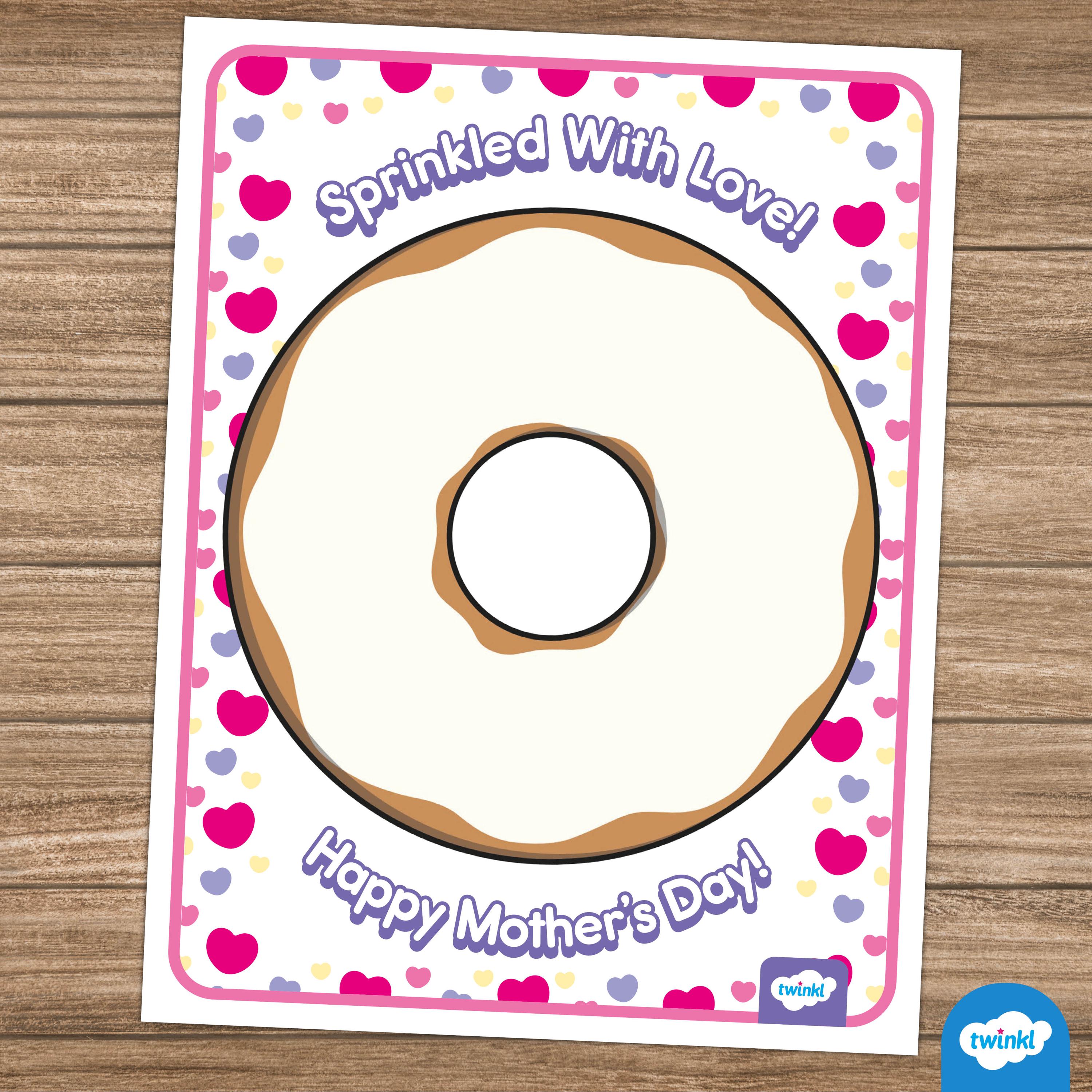 Sprinkled With Love! Mother's Day Donut Fingerprint Painting Craft - Etsy