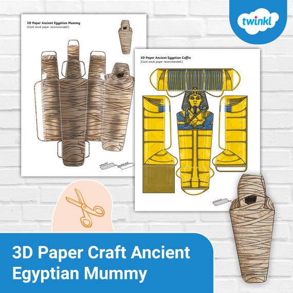 Egyptian Mummy Case Template