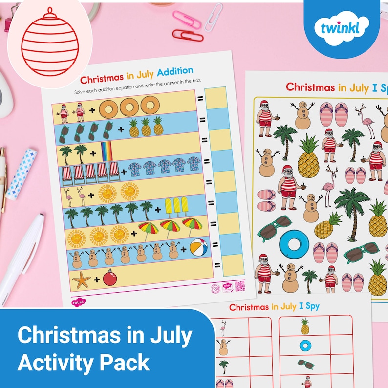Christmas in July Activity Pack - Etsy