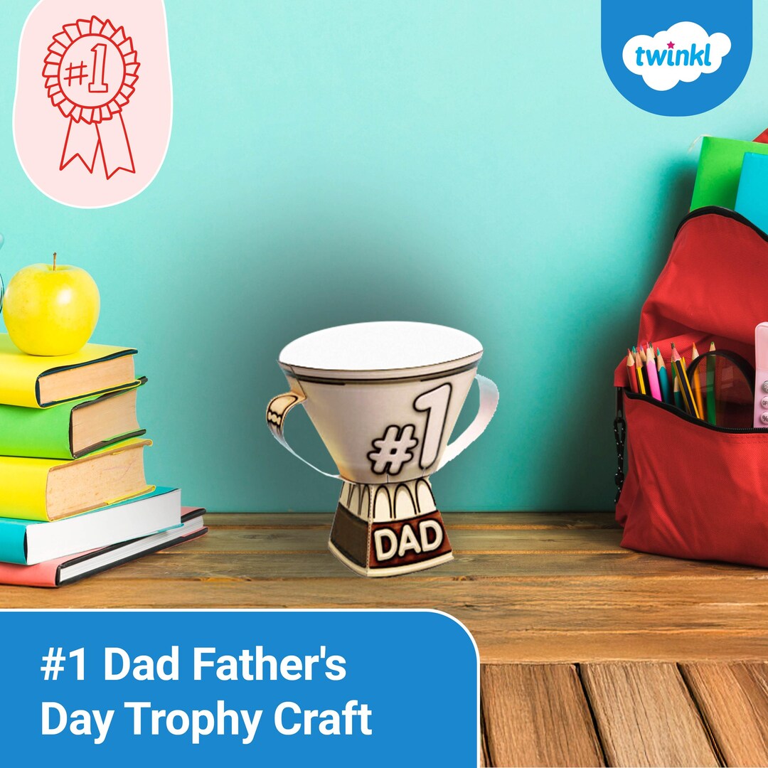 Number 1 Dad Father's Day Trophy Craft - Etsy