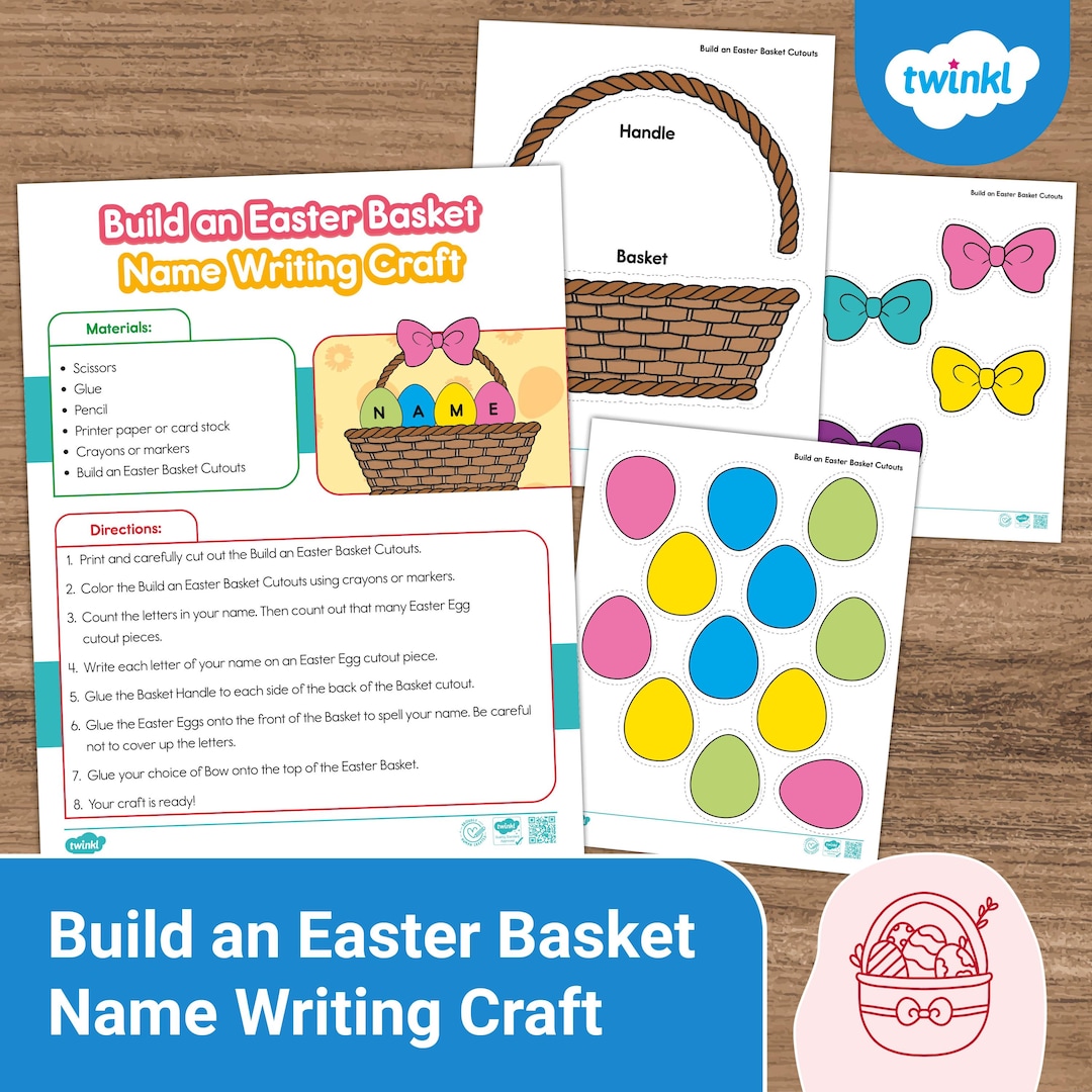 Build an Easter Basket Name Writing Craft - Etsy