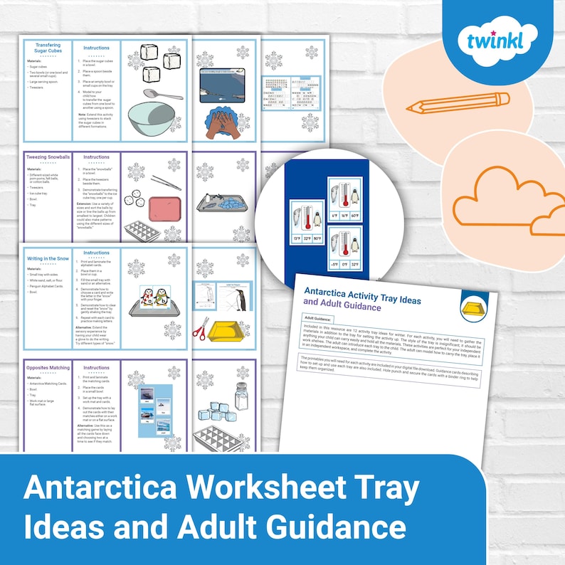 Antarctica Worksheet Tray Ideas and Adult Guidance - Etsy