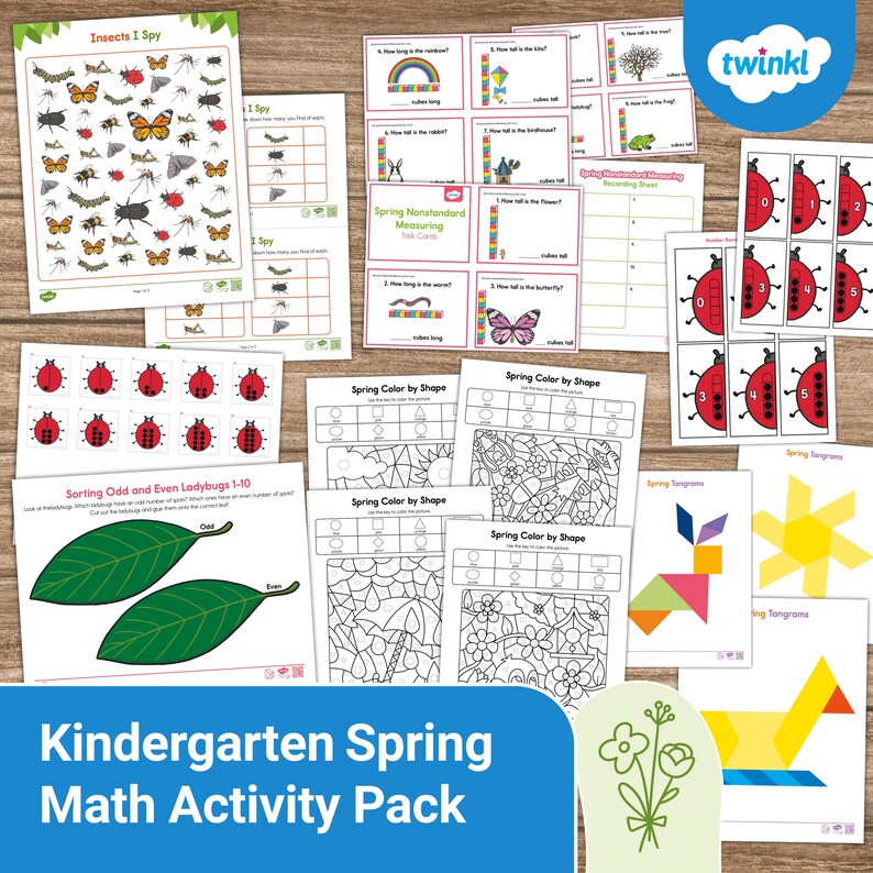 Kindergarten Spring Math Activity Pack - Etsy