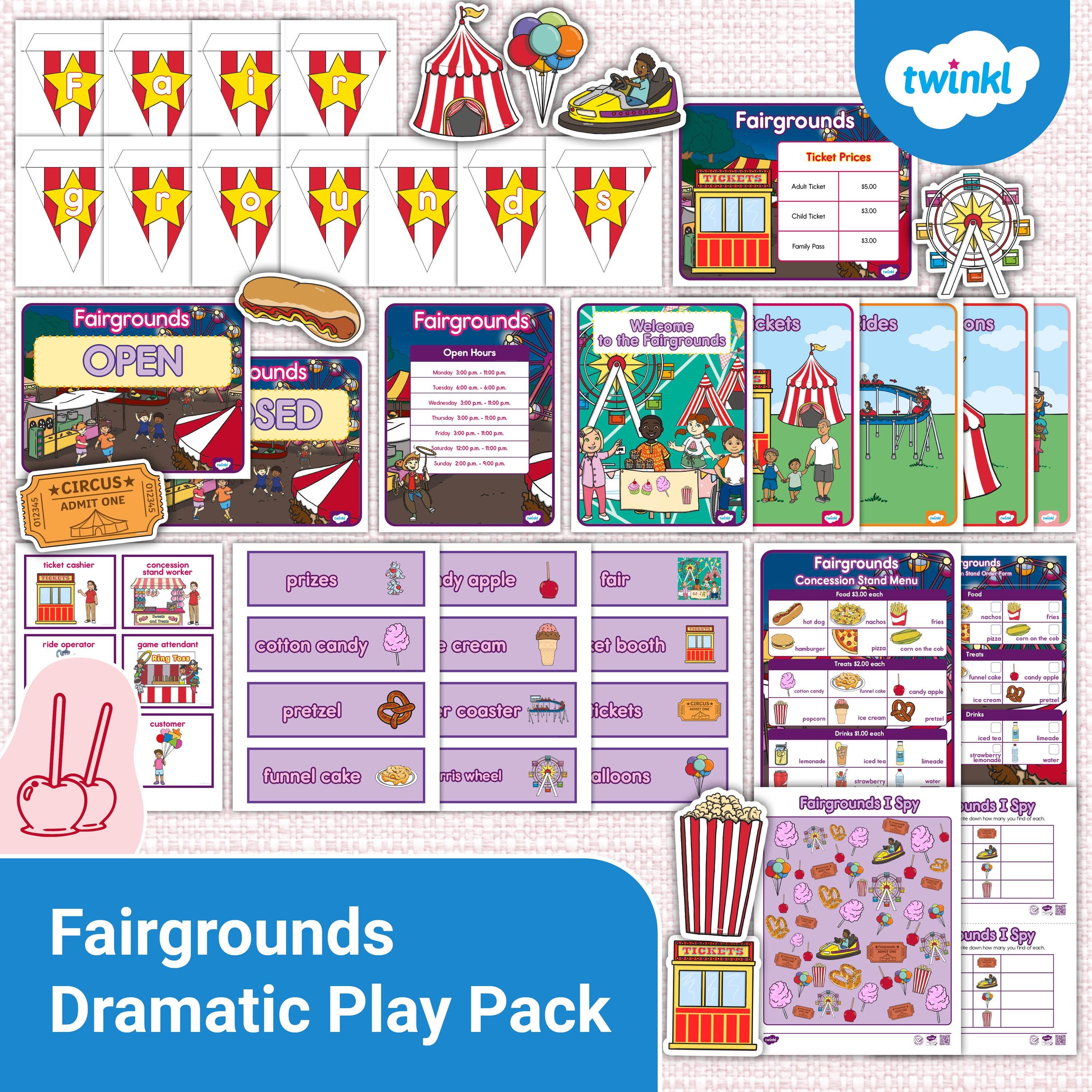 Fairgrounds Dramatic Play Pack - Etsy