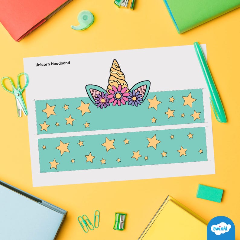 Printable Unicorn Headband Craft, Kids Classroom Activity (PDF) - Etsy