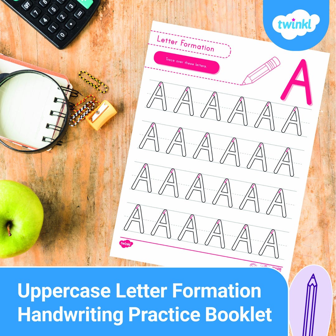Uppercase Letter Formation Handwriting Practice Booklet - Etsy